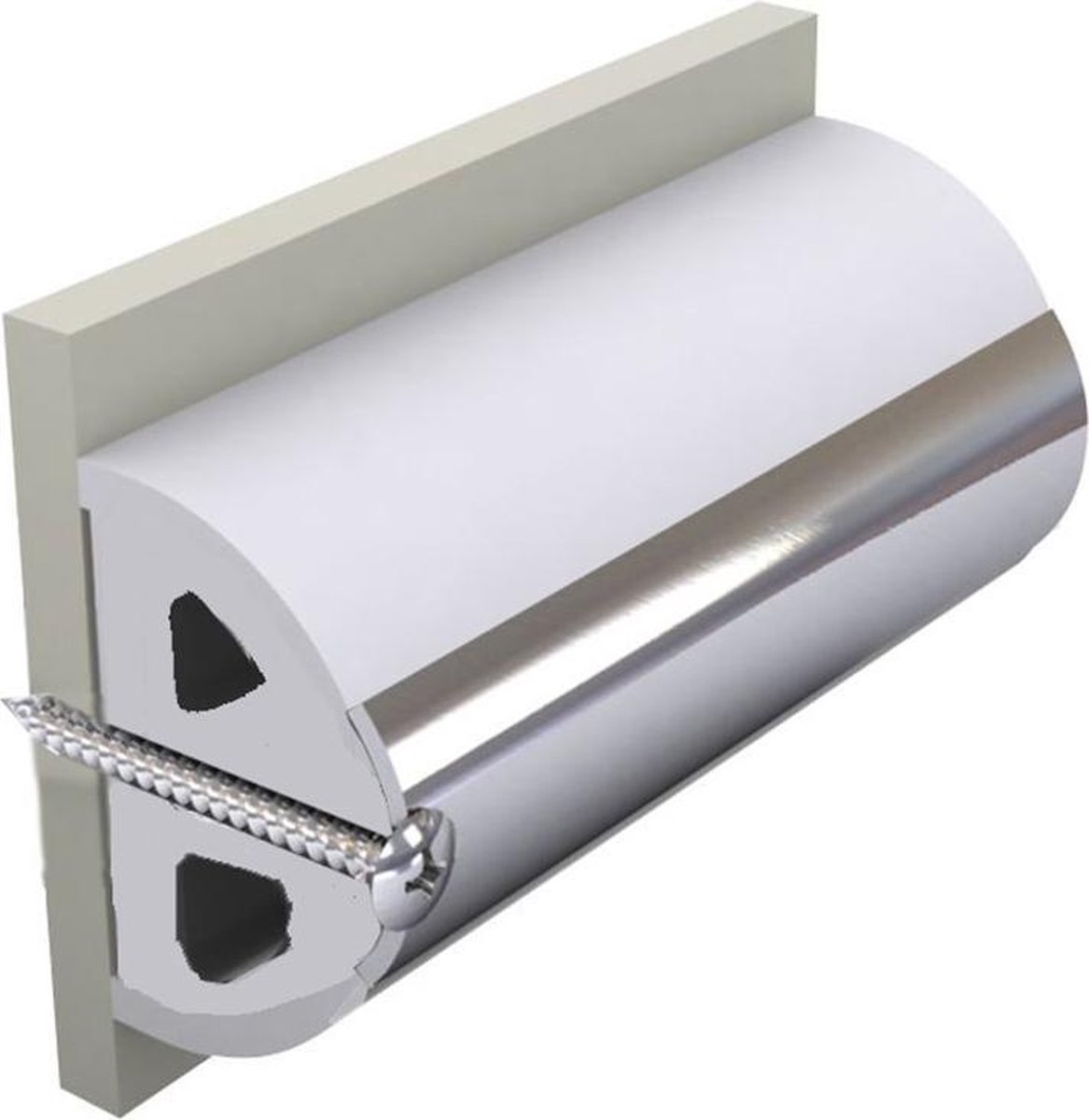 Stootlijst SET HARO5S 20 Mtr Wit met RVS Afdekrand | bol.com