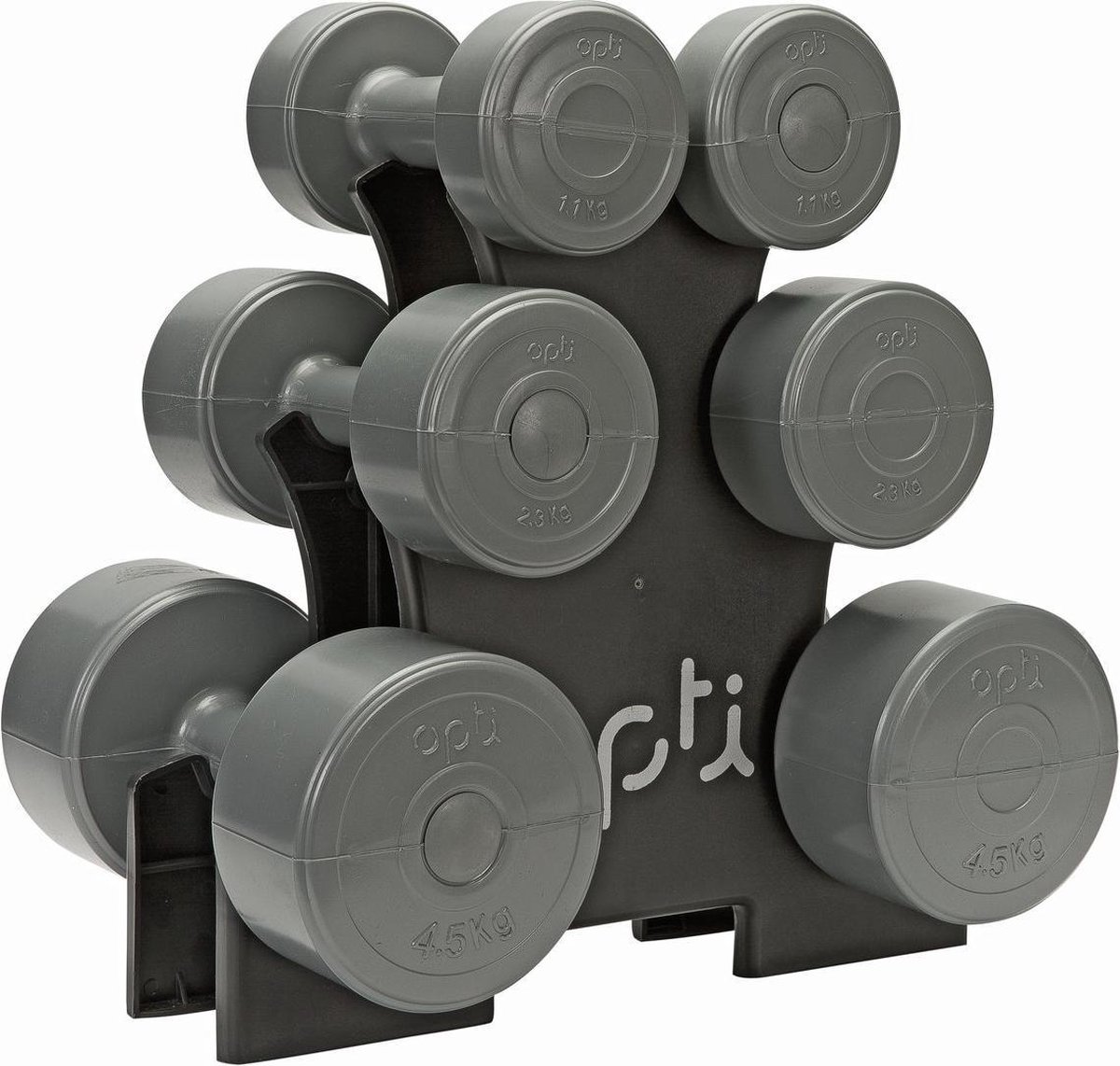 Opti Dumbell Tree set | Halter en standaardset | Gewichtenset | bol