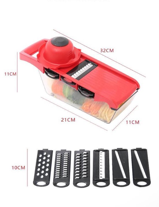 6 in 1 keuken Mandoline - Keukensnijder - Snijmachine - Groentensnijder ...
