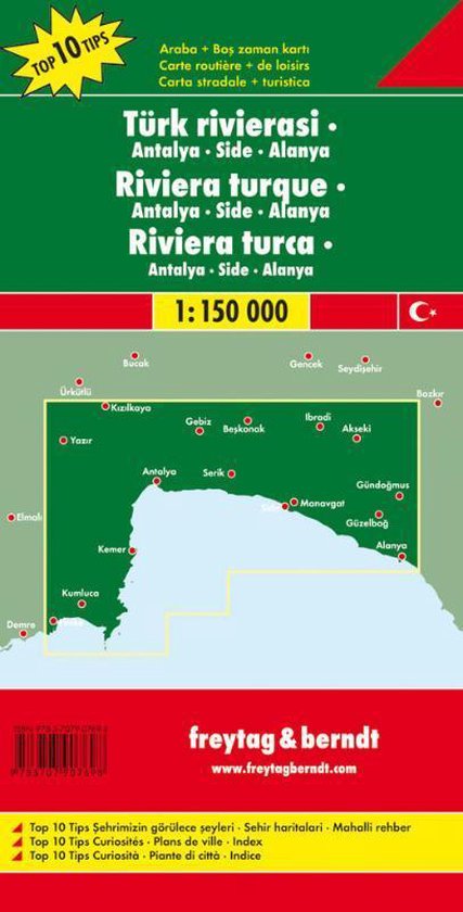 Turkish Riviera - Antalya - Side - Alanya Road Map 1, Onbekend ...