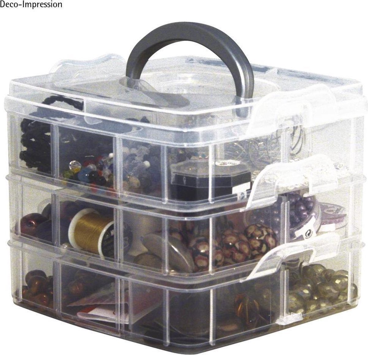 Sorteerbox - Bewaarbox met handvat, 3x6 vakken | bol.com