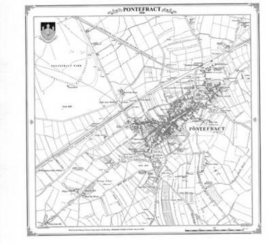 Pontefract 1849 Heritage Cartography Victorian Town Map Series ...