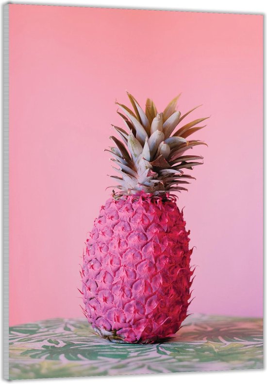 Acrylglas – Roze Ananas– 40x60cm (Wanddecoratie op Acrylglas) | bol