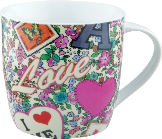 Accessorize Beker "love" in blik - 310 ml | bol