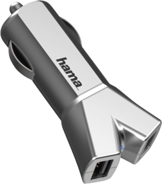 "Hama 12V-Oplader ""Color Line"", 2X Usb, 3,4 A, Zilver" | bol.com