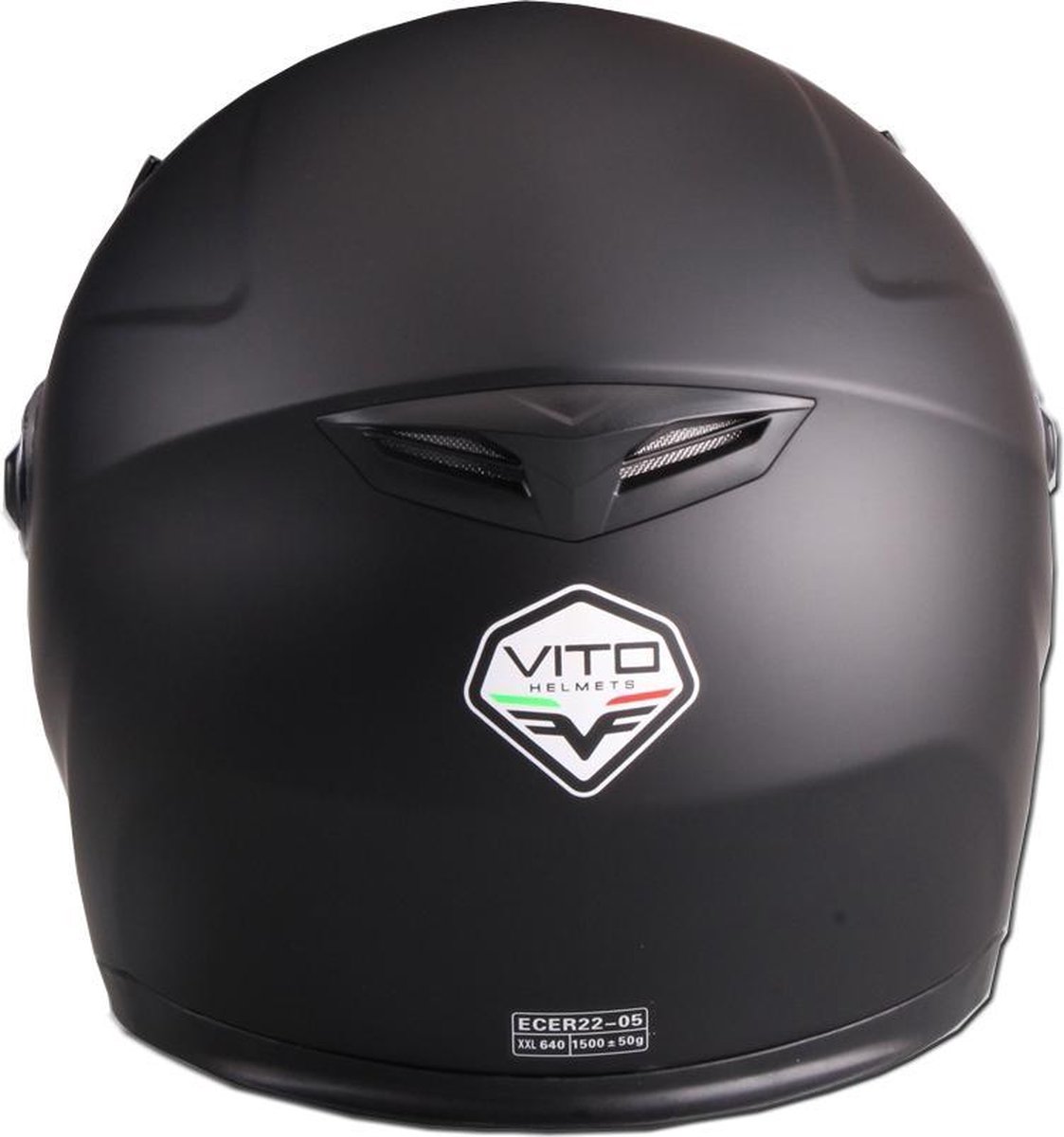 HELM VITO FALCONE INTEGRAAL + ZONNEVIZIER MAT ZWART M Scooter & Motor ...