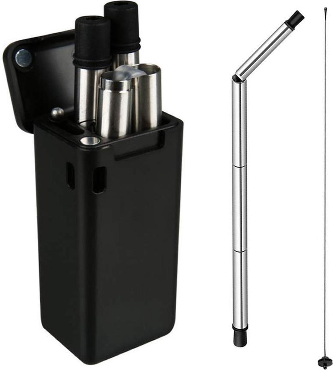 Rietje To Go! - duurzame en herbruikbare rietjes - zwart | bol.com