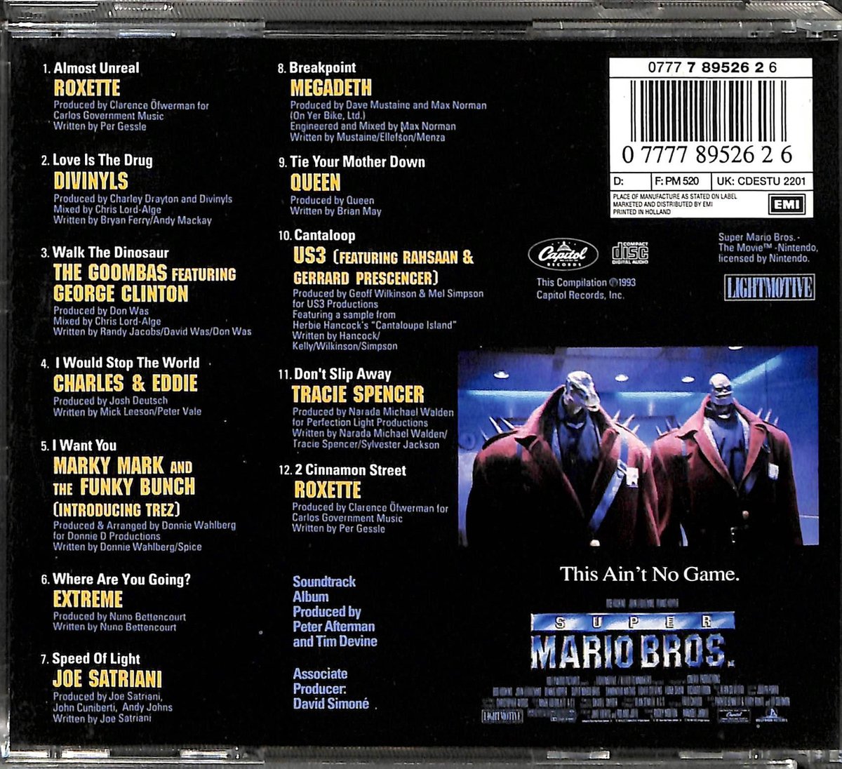 Super Mario Bros - Original Motion Picture Soundtrack, Onbekend | CD ...