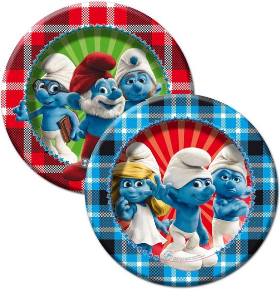 Smurfs plates, 8pcs. | bol