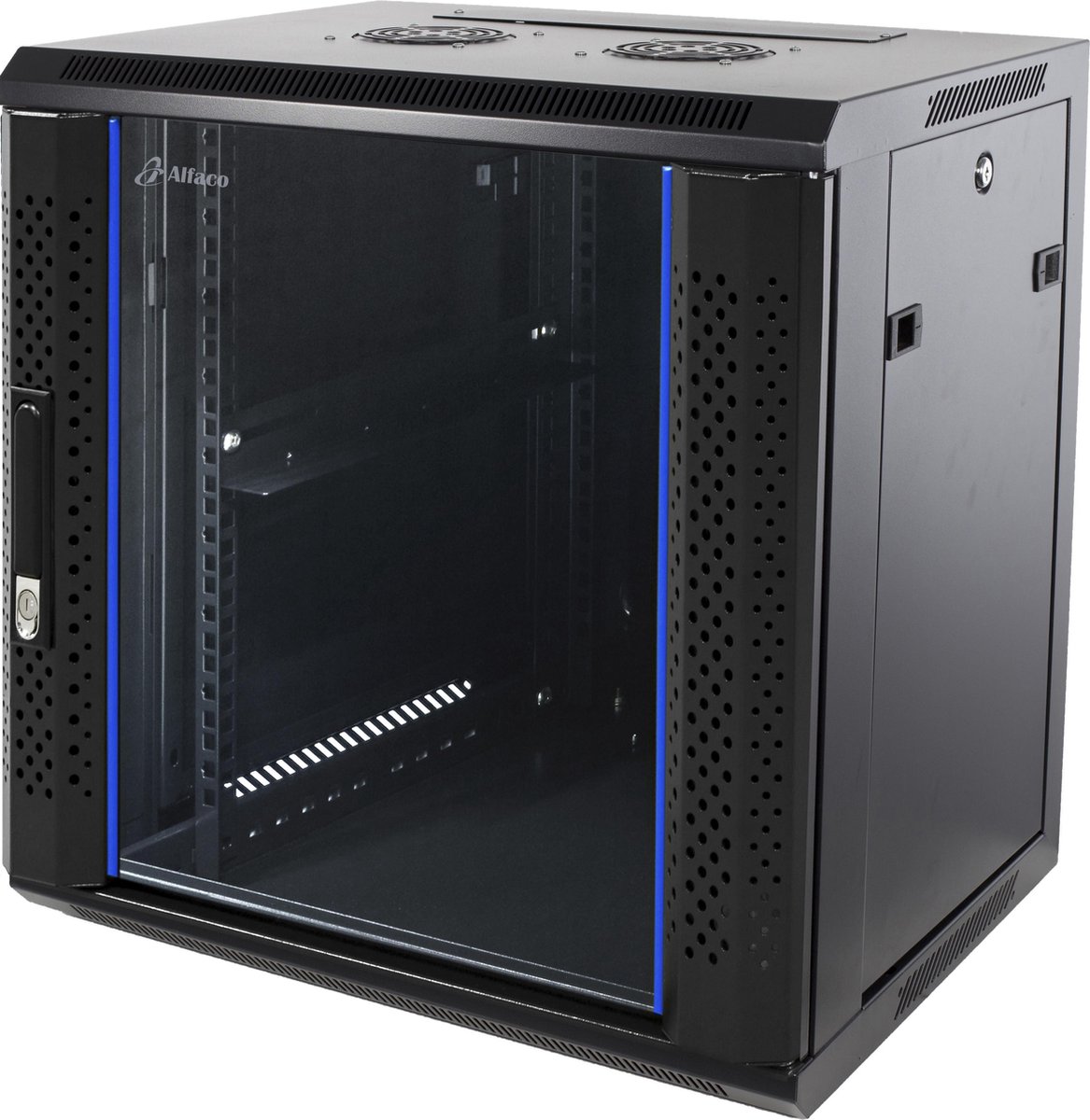 Alfaco 19-6412, 12U, rack de serveur 19 "- armoire murale avec porte ...