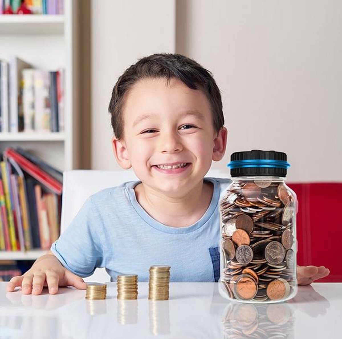 Spaarpot - Spaarvarken - Digitale Spaarpot - Munttelmachine | bol.com