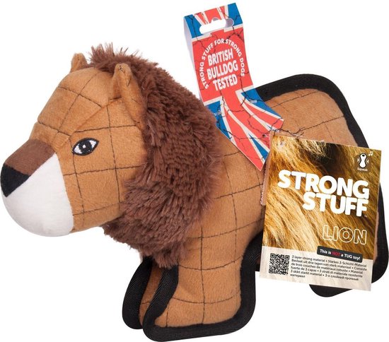 Flamingo Strong Stuff Leeuw - Hondenspeelgoed - 30 cm - Bruin | bol