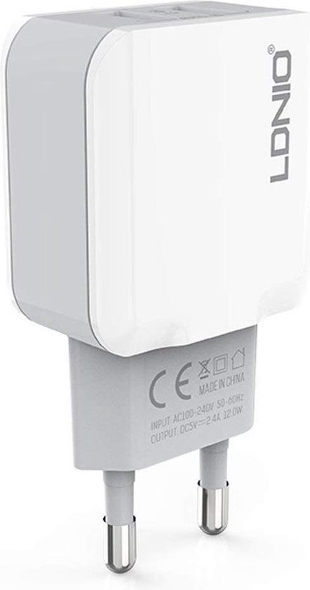 LDNIO A2202 oplader met 1 laadsnoer Geschikt voor: USB Kabel Geschikt ...