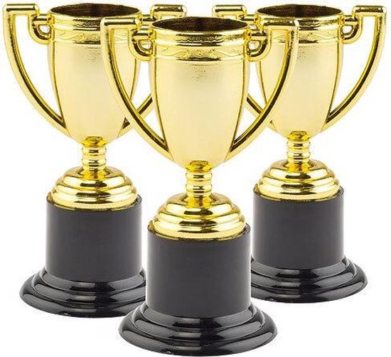 Goudkleurige trofeeën (6 stuks per verpakking) | bol