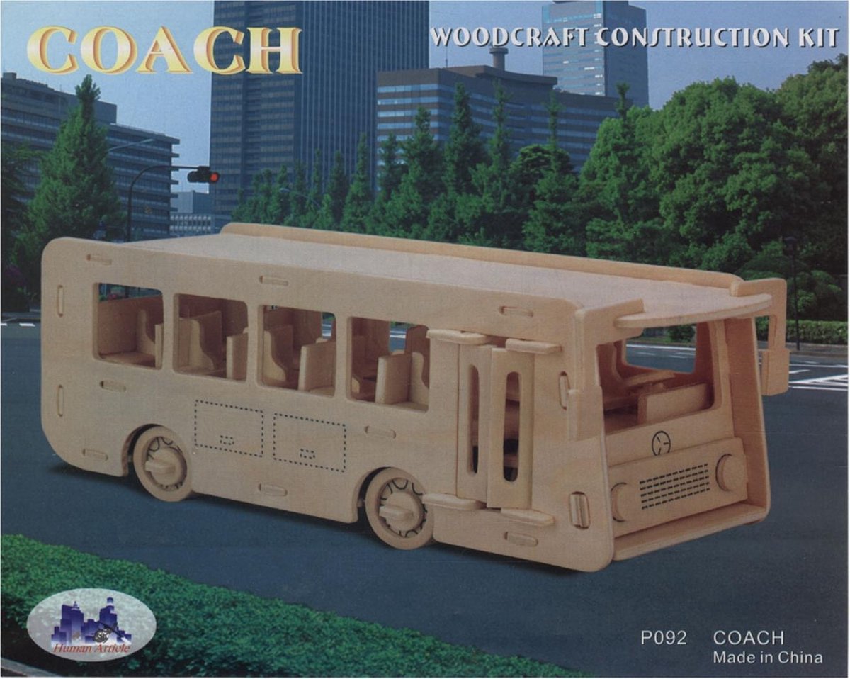 Bouwpakket Bus Autobus Touringcar- hout | bol.com