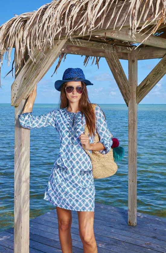 Cabana Life Upf 50 Coastal Crush Geborduurde Tunic