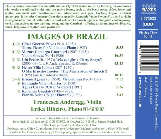 Erika Ribeiro Francesca Anderegg - Images Of Brazil (CD), Erika Ribeiro ...