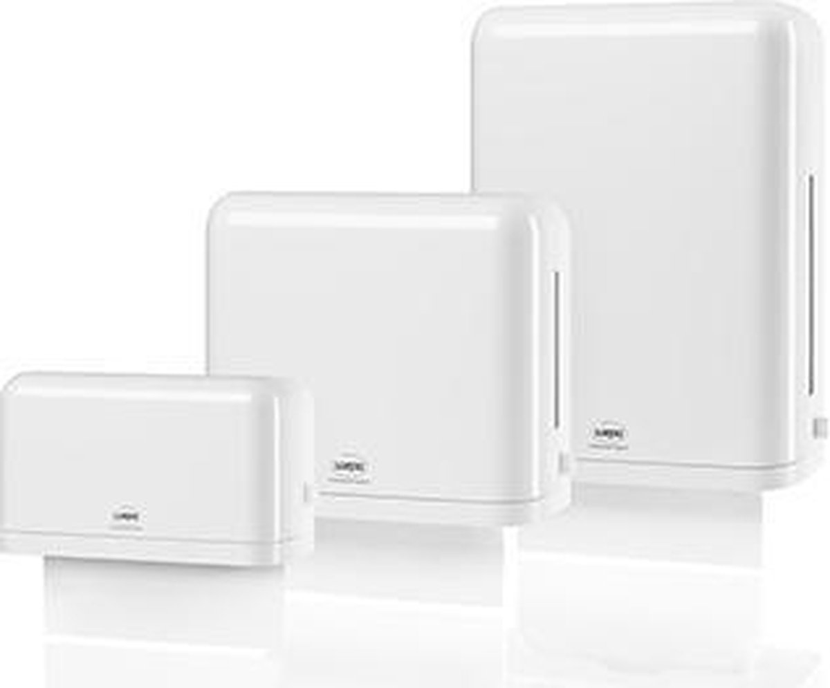 wepa professional satino vouwhanddoek-dispenser groot wit | bol.com