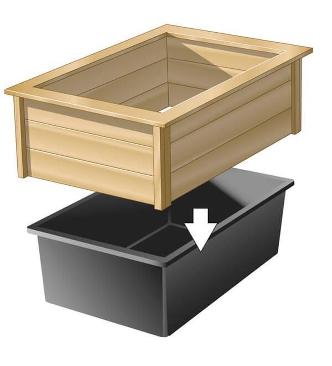 Ubbink Vijverbak Quadra Woodframe | bol