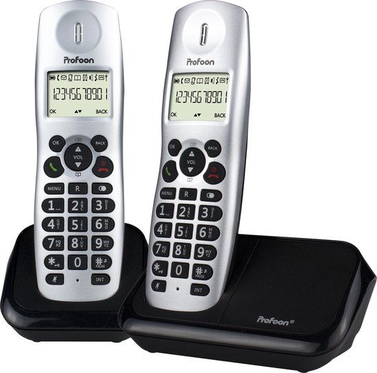 Profoon PDX-8320 - Duo DECT telefoon - Zilver | bol