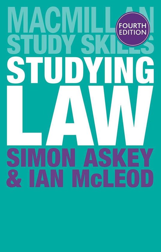 Macmillan Study Skills - Studying Law (ebook), Simon Askey ...