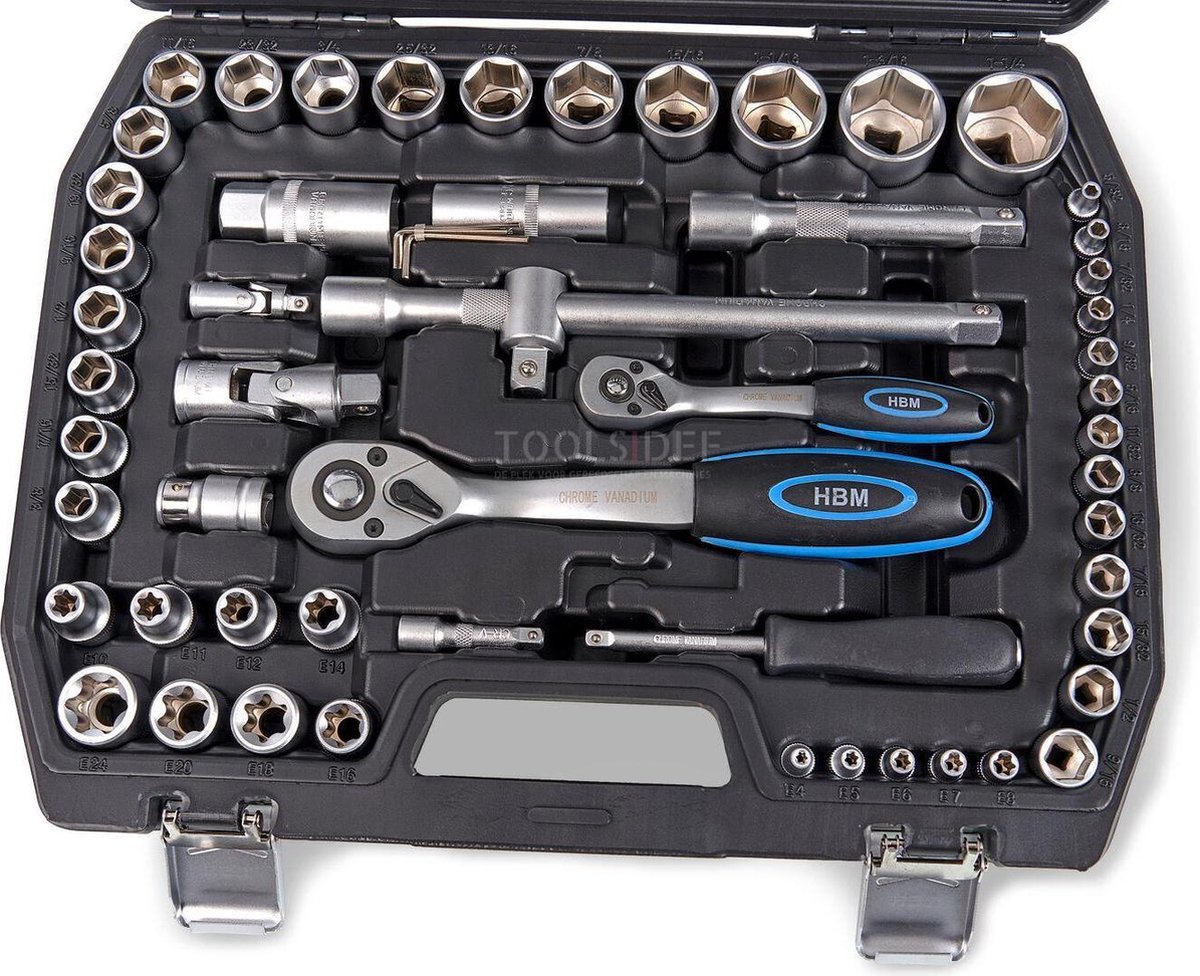 HBM 108 Delige Professionele Doppenset INCH Maten | bol.com