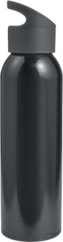 Aluminium waterfles/drinkfles 650 ml zwart - bidon | bol.com