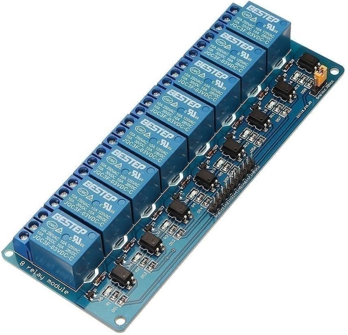 BESTEP 8 Kanaals 3.3V Relaismodule Optocoupler Driver Relais ...