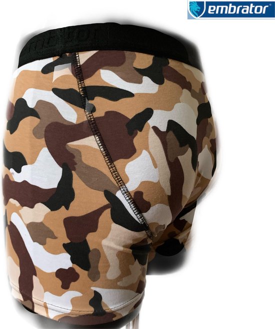 Embrator mannen Boxershort overall print camouflage bruin maat XL | bol