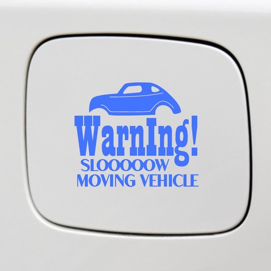Bumpersticker - Slow Moving Vehicle - 14x12 - Blauw | bol