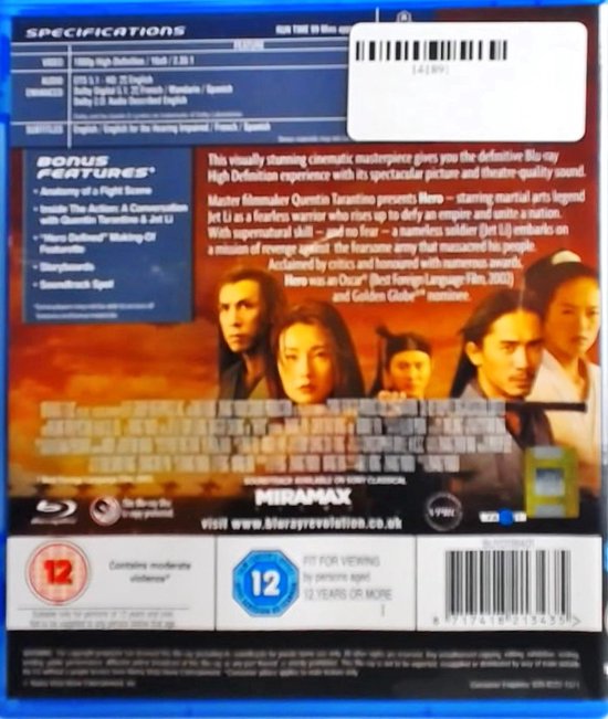 Hero (Blu-ray) (UK edition) (Blu-ray), Jet Li | Dvd's | bol.com