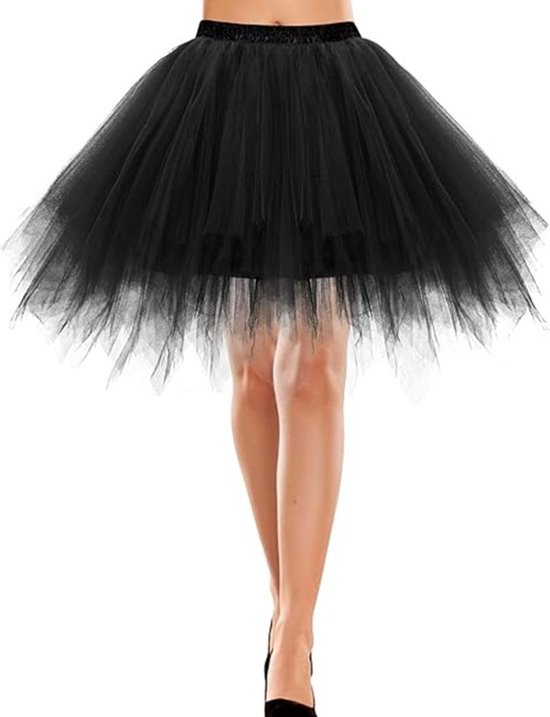 Vrouwen Tule Rok 50s Rockabilly Petticoat Tutu Onderrok Korte Ballet ...