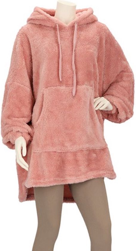 Huggle hoodie dames pink roze - apollo | bol