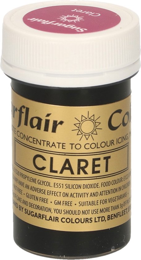 Sugarflair Eetbare Kleurstof Pasta Wijnrood 25g | bol