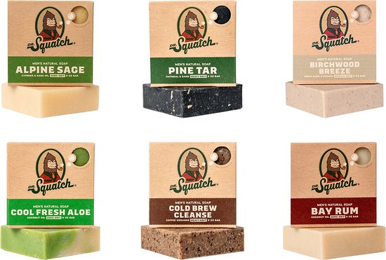 Dr. Squatch Soap voor Mannen - Zeep Body Bar voor onder de Douche (6x ...