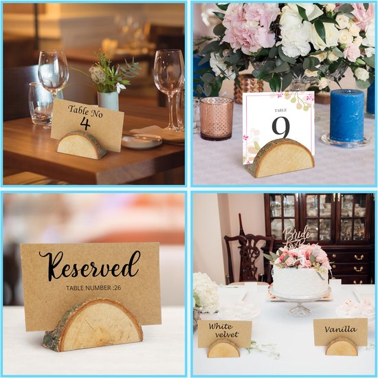 Belle Vous Lot de 50 Marque-Places & Marque-Places en Wood - Supports ...