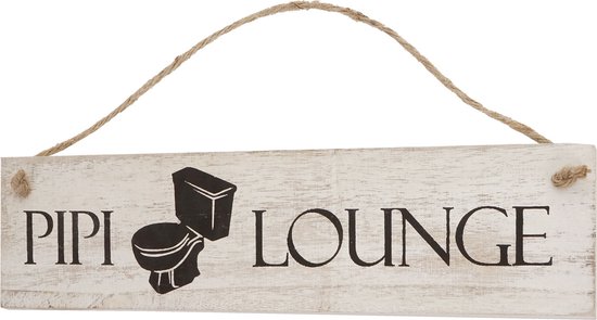 Cosmo Casa Wandbord Pipi Lounge - Decoratief - Houten Bord - Shabby ...