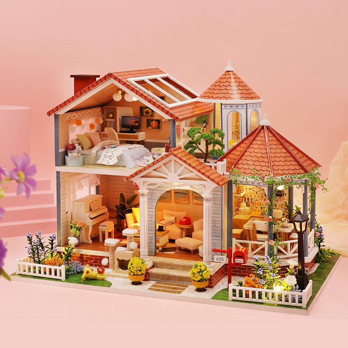 Miniatuur Poppenhuis Kit met Muziek DIY Miniatuur Huis Kit met Meubels ...