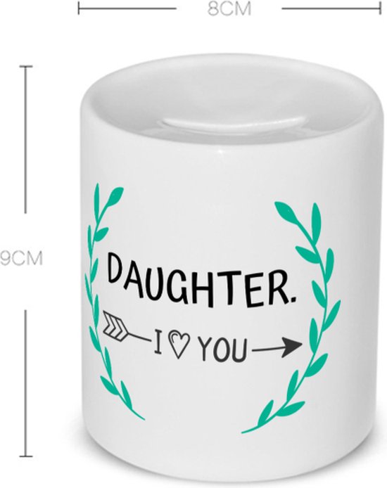 Akyol - daughter i love you Spaarpot - Dochter - de liefste dochter - verjaardag -... | bol