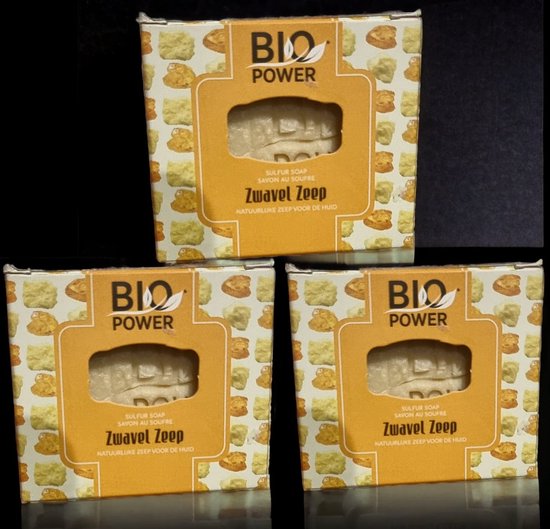 AliRose - Bio Power - Sulfur Soap - 100% Natuurlijk - 3x 125 gram | bol