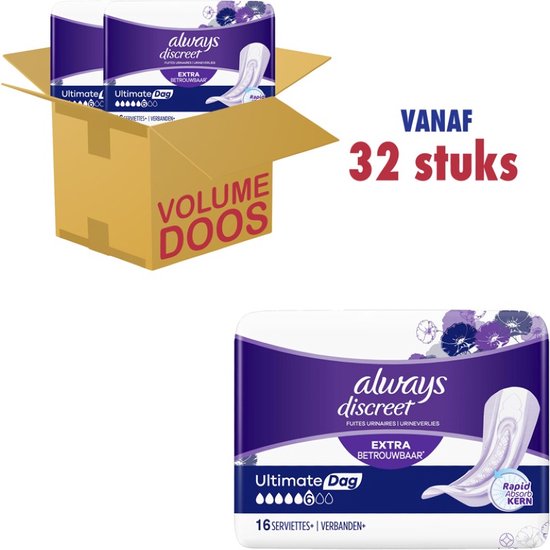 Always Discreet Maandverband Ultimate Day (2 x 16 stuks) | bol