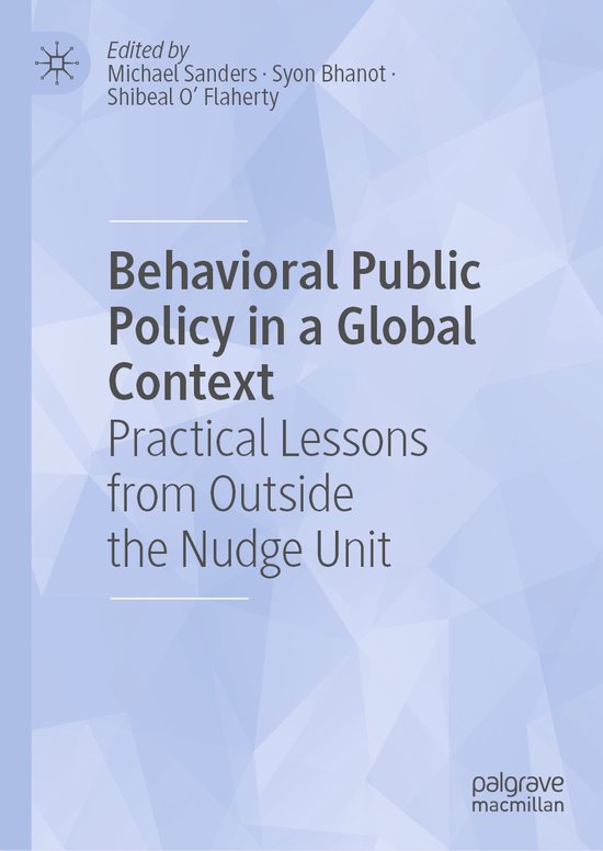 Behavioral Public Policy in a Global Context | 9783031315084 | Boeken | bol