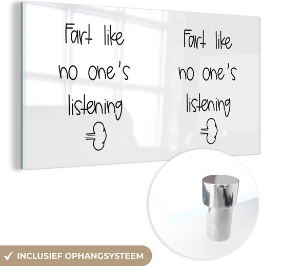 MuchoWow® Glasschilderij 120x60 cm - Schilderij acrylglas - Spreuken ...