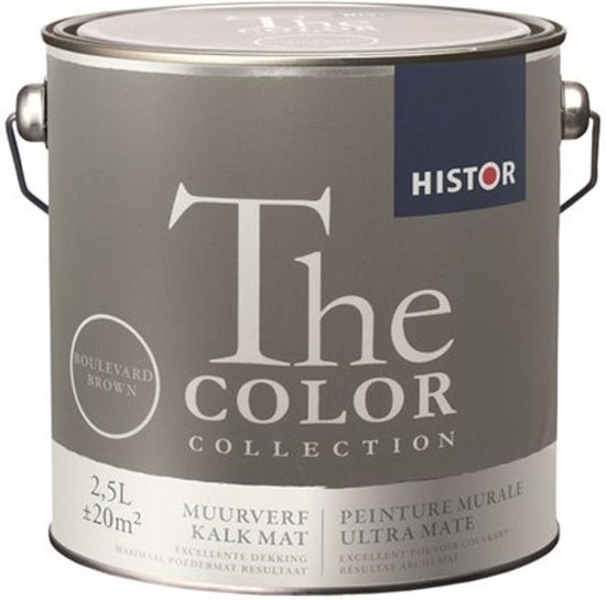 Histor The Color Collection Muurverf - 2,5 Liter - Boulevard Brown | bol