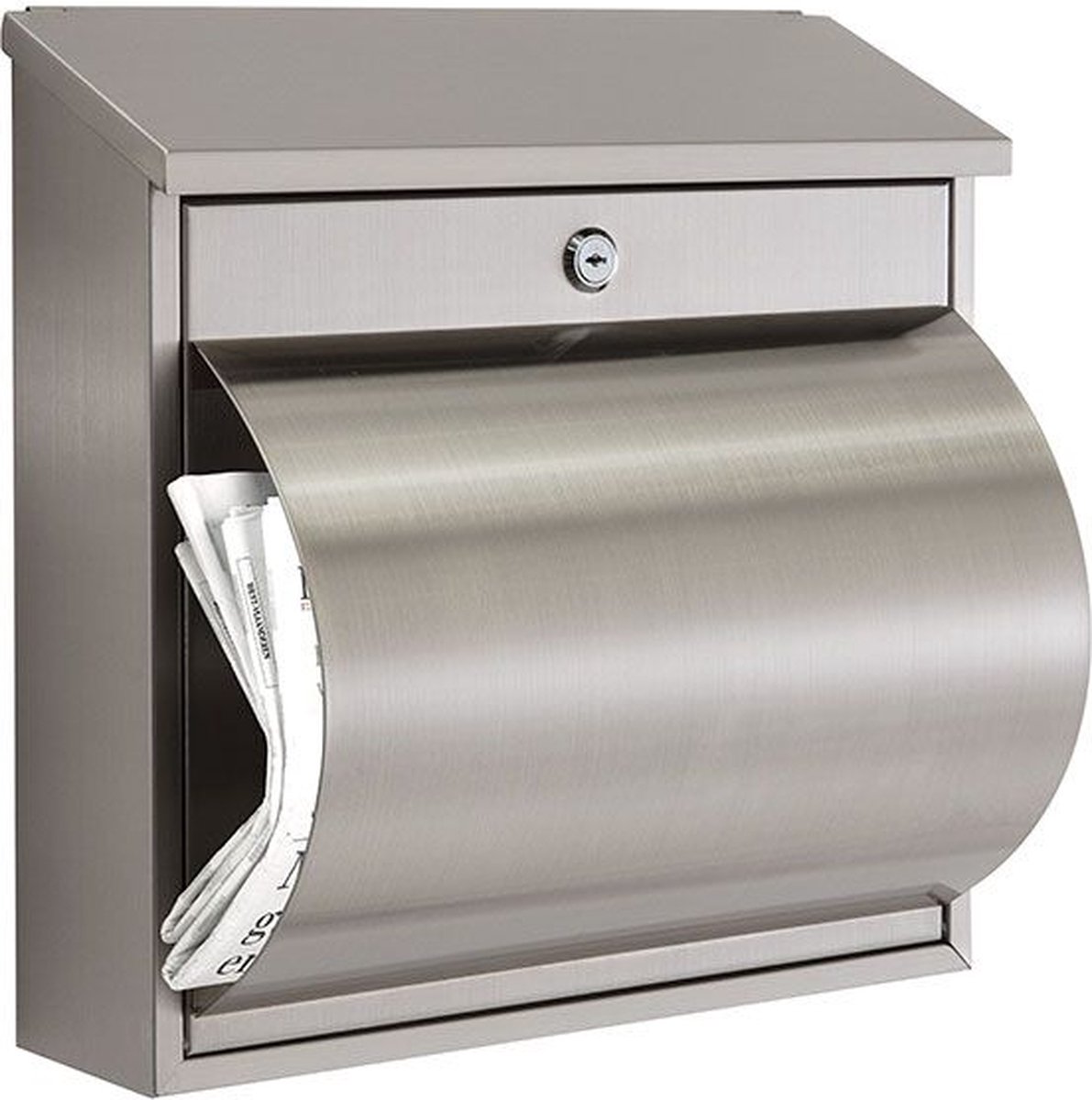 Boston - brievenbus - in RVS - met krantenhouder | bol