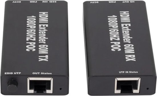VaniSecure HDMI-60 - HDMI Extender set - Ethernet CAT6 - 60 meter ...