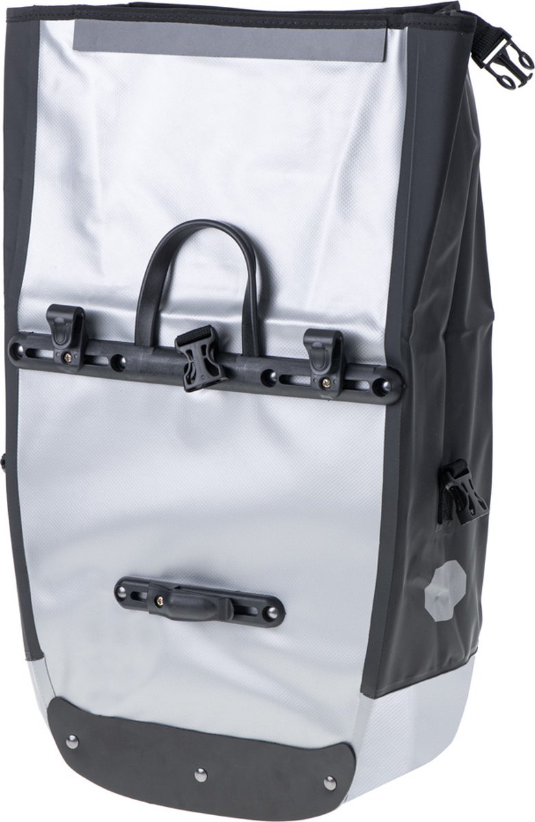 Swissbex - Enkele Fietstas - Reflecterend - Zilver - Roltop 20-25 Liter ...