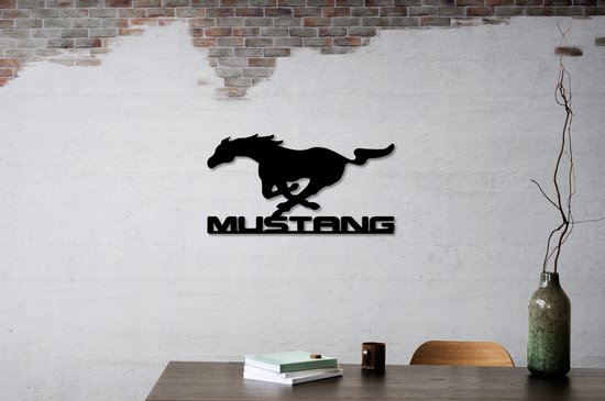 Ford Mustang - Logo - Silhouette - Metal Art - Décoration murale - Man ...