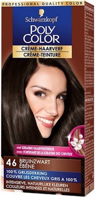 Schwarzkopf Poly Color Creme Haarverf 46 Bruinzwart - 1 stuk ...