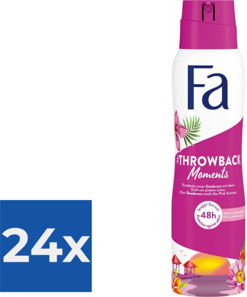 Fa Deo spray 150 ml Throwback Moments - Voordeelverpakking 24 stuks | bol